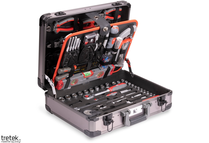 Verktøysett i aluminiumskoffert - 120 deler | tretek as